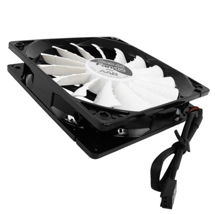 Black Jet Fan 12-120Mm Ventilateur Pour Boîtier Pc Silencieux Et ...