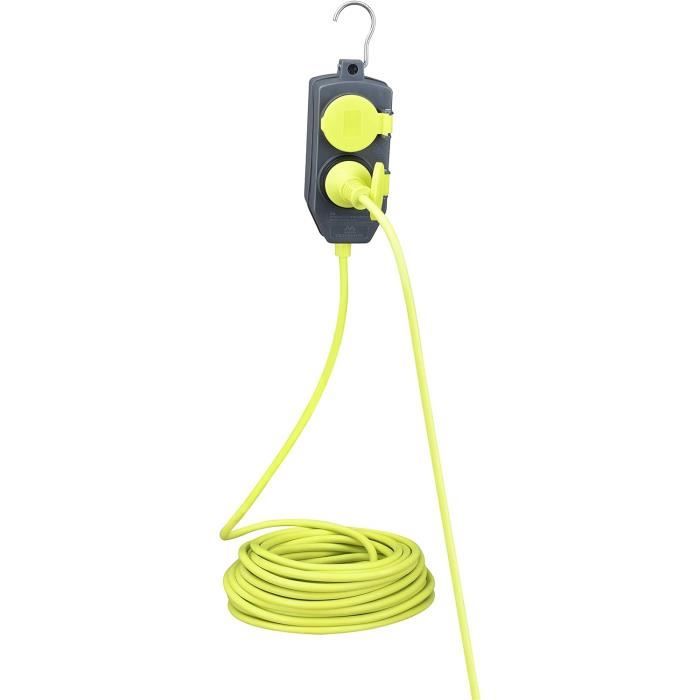 Câble Rallonge Avec 2 Prises 15 M, Rallonge Schuko, Extension ...
