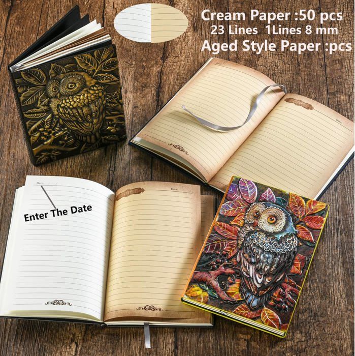 Carnet De Notes A5 Ligné 200 Pages, Cahier De Voyage Cuir Vintage ...