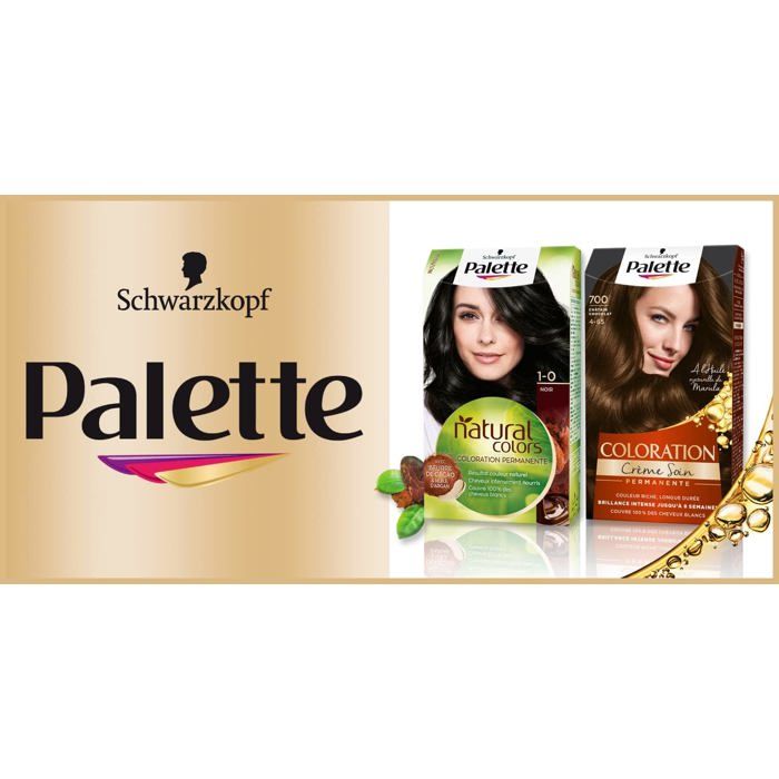 Coloration Permanente Cheveux - Schwarzkopf - Palette Châtain Doré 750 ...