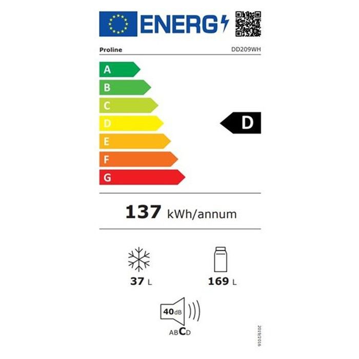Réfrigérateur congélateur en haut Proline DD209WH - Achat / Vente ...