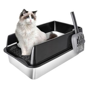 Caisse pour litière chat en inox - Cdiscount