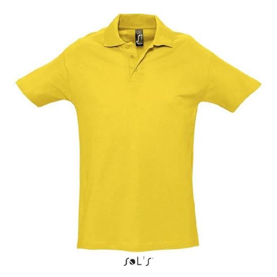 Polo homme - Spring II - Jaune - Manches courtes - 100% coton - Maille ...