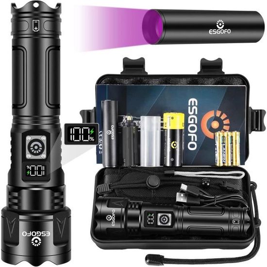 Lampe Torche Led Ultra Puissante, 100000 Lumen Lampe De Poche ...