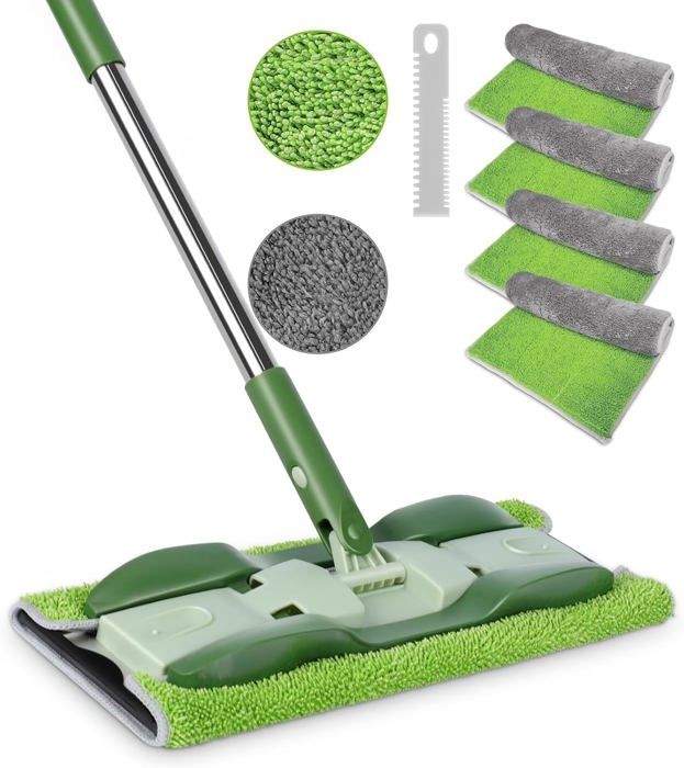 Balai Plat Microfibre, Balai Serpillère avec Manche Hyper Long 150cm et ...