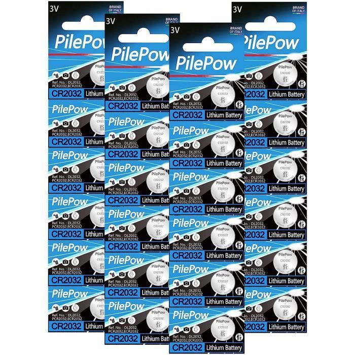 Piles Alcaline - Pile Cr2032 Bouton Lot 24 3v Ronde Plate Haute ...