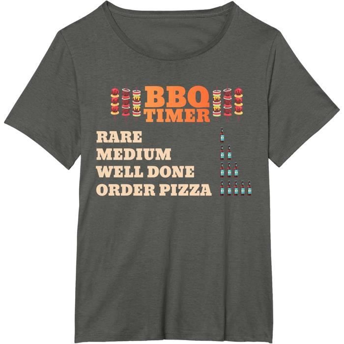 Funny BBQ Timer Barbecue Grill master Grilling Drinking beer T-Shirt.[G264] - Cdiscount Jardin