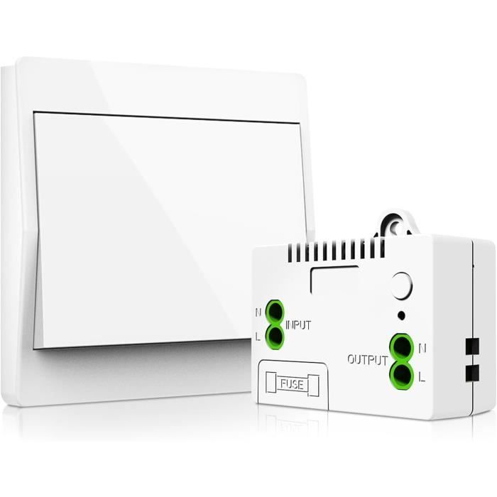 Kit d'éclairage sans fil cinétique - 433,92 MHz Interrupteur sans fil et récepteur de relais ...