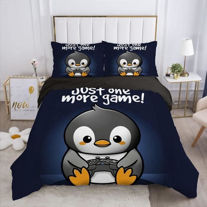 Housse de Couette, Pingouin de Dessin animé Fermeture éclair cachée et ...