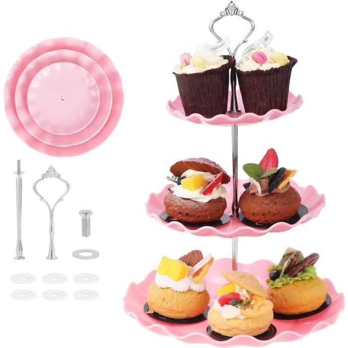 Présentoir À Gâteaux 3 Niveaux, 2 Pack Presentoire Gateau Plastique ...