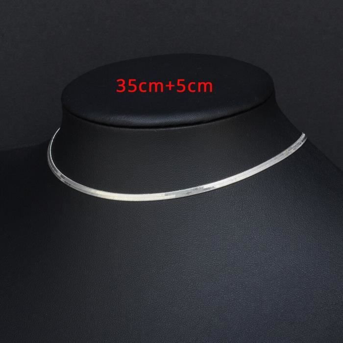 Chaine De Cou Vendue Seule GPCJ2 Punk Plat Lame Serpent Lien Chaîne ...