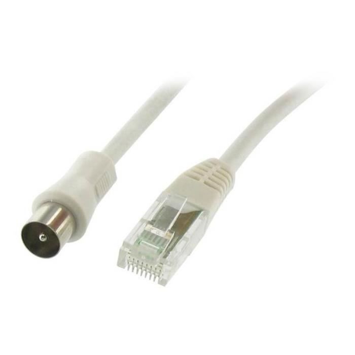 D2 Diffusion Cable RJ45 male vers coaxial male - Cdiscount Informatique