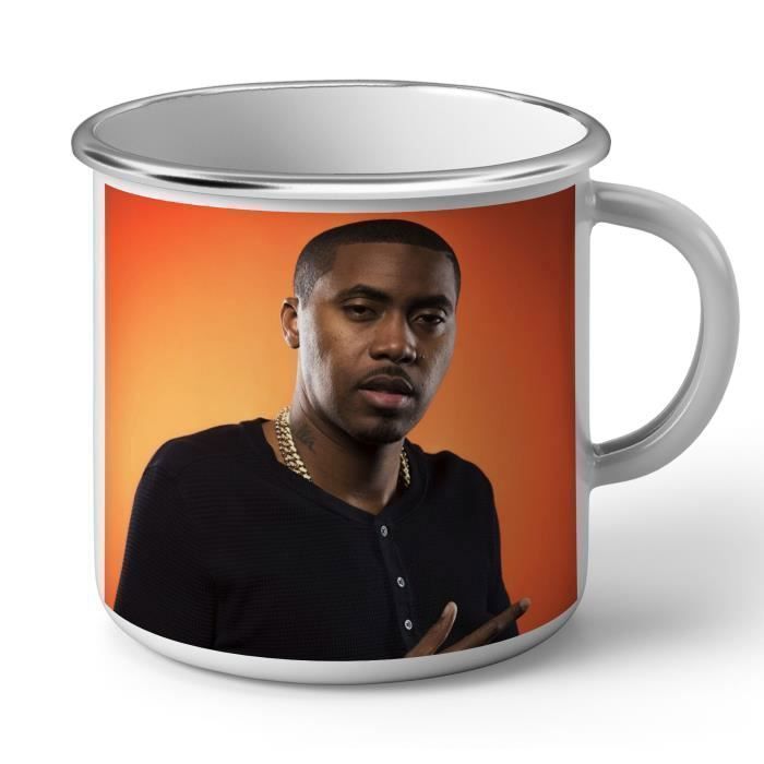 Mug en Métal Emaillé Nas Rapper Rap Hip Hop Artist Photo 2014 ...