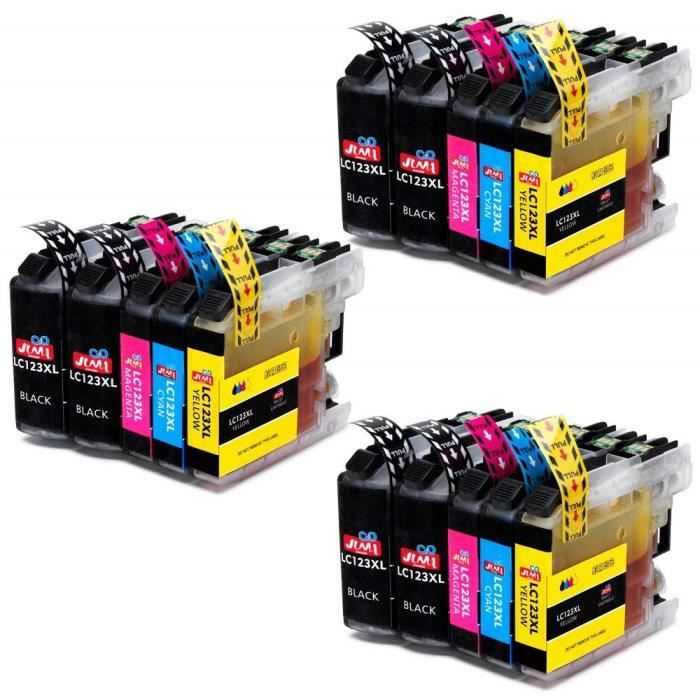 15 Cartouches Brother LC-123 Noir + Couleurs compatible avec Brother ...