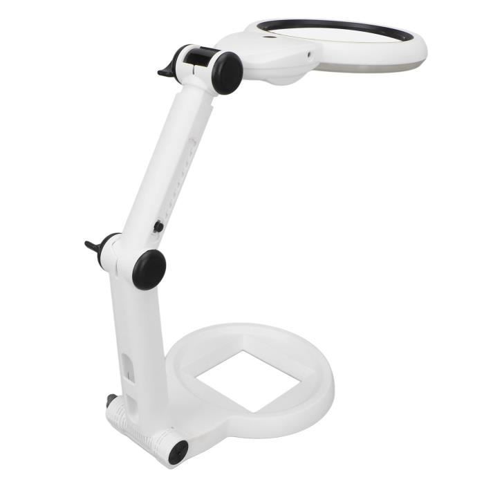 Hililand loupe de table Loupe de bureau 120mm réglable dureté 5H loupe ...