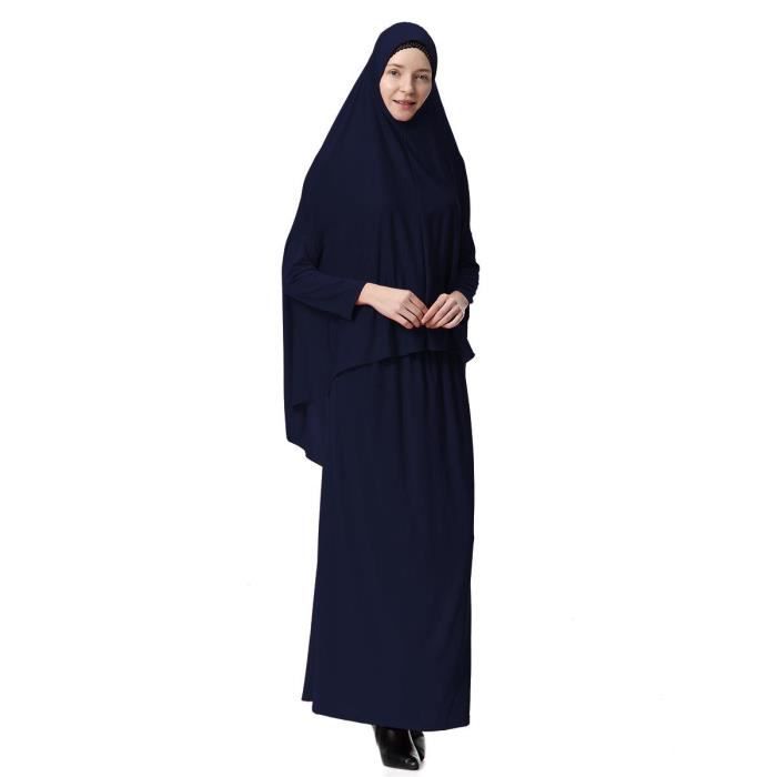 Femmes 2 pièces robe musulman prière ensemble Khimar Abaya frais généraux Hijab jupe couverture ...