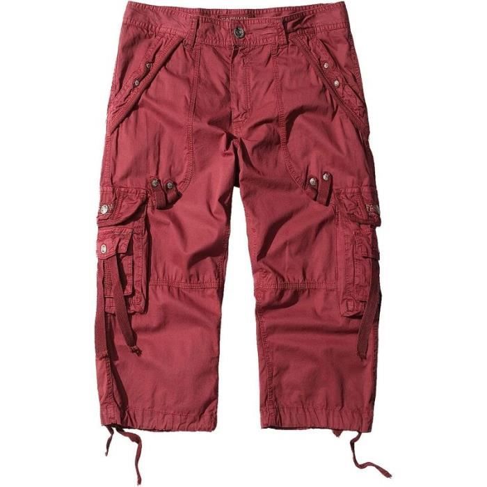 Shorts Cargo Homme 3/4 Longue Courts Rétro Baggy Pantacourt Casual ...