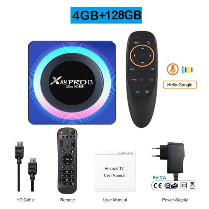 Box multimedia,Boîtier Smart TV X88 Pro 13,Android 13,Rockchip RK3528 ...