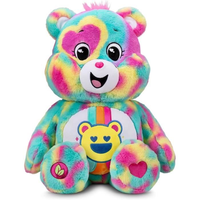 Care Bears Bisounours L’Ours Bonnes Ondes Peluche Géante De 60 Cm, Gros Nounours Collectionnable ...