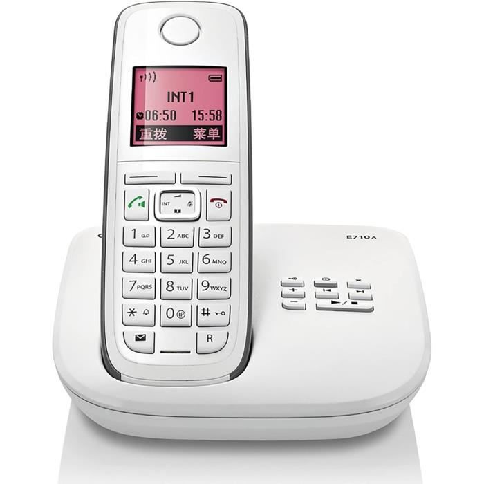 Téléphone Téléphone numérique sans fil, écran rétro-éclairé de 1,8 ...