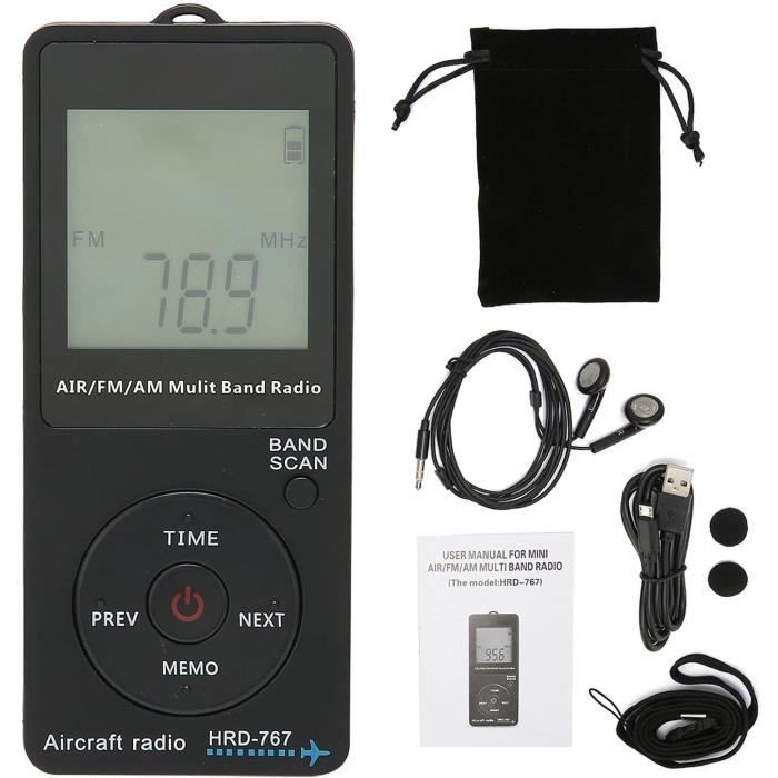 Radio De Bande D'Avion, Radio Fm-Am Grand Écran Lcd 400 Mah Avec ...