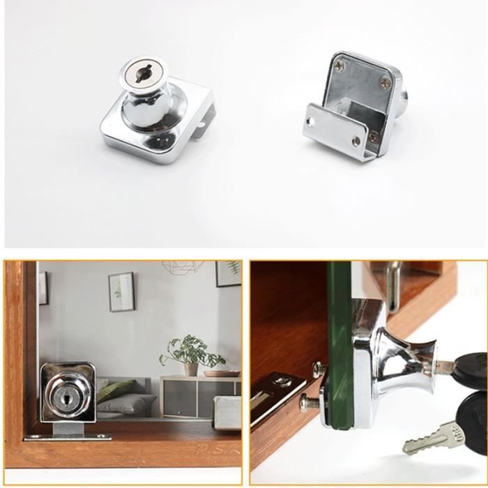 Verrous,Single Open--serrure en verre à simple et Double ouverture, en ...