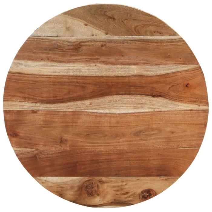 FAR - Table basse Ø68 cm Bois d'acacia massif - ZJCHAO - DX011571 ...