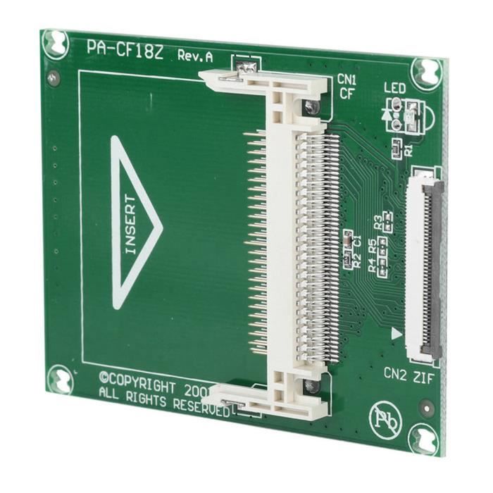 ZJCHAO Carte adaptateur Compact Flash Carte mémoire Compact Flash CF de 1,8 pouces à 50 broches ...