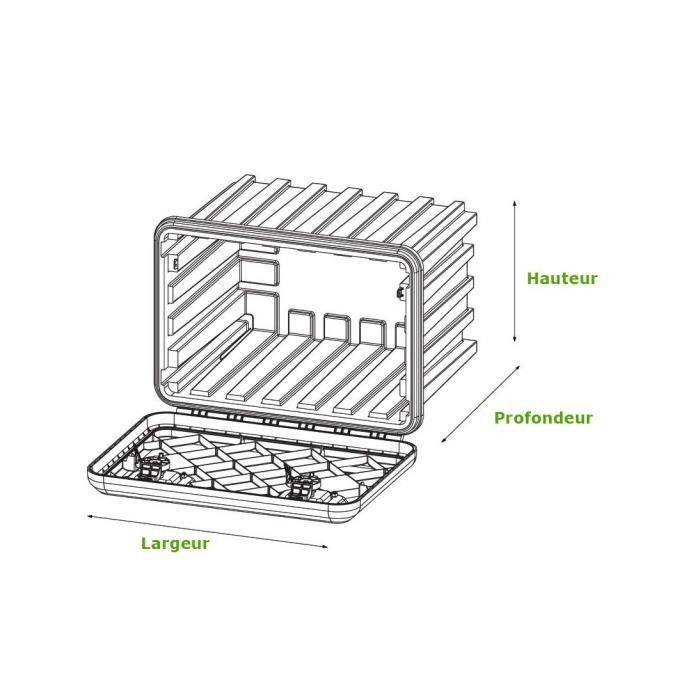 Coffre à outils en plastique Daken ARKA 1062 x 522 x 500mm - Boîte/Bac ...