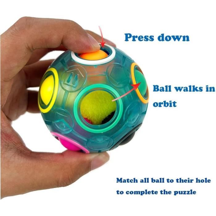 Boule Magique Arc-En-Ciel Lot De 2 Puzzle 3D Ballon De Football ...