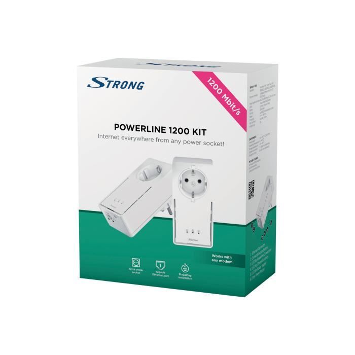 Strong Powerline 1200 Kit pont GigE, HomePlug AV (HPAV), HomePlug AV ...