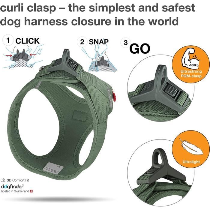 Vest Harness curli Clasp Air-Mesh Moss 2XS.[Y790] - Cdiscount