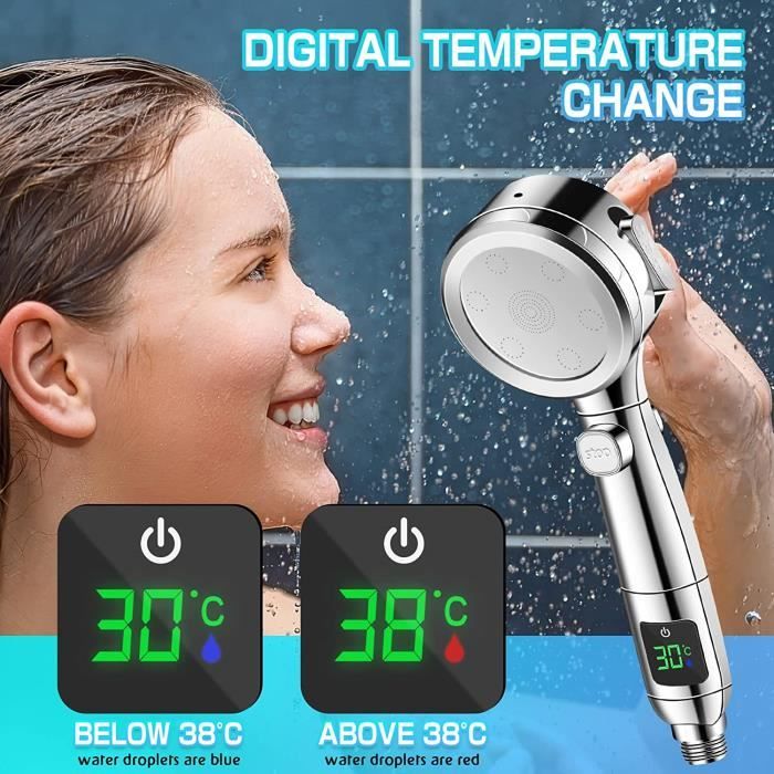Pommeau Douche Economie Deau Douchette Salle Bain Mousseur Pomme Anti