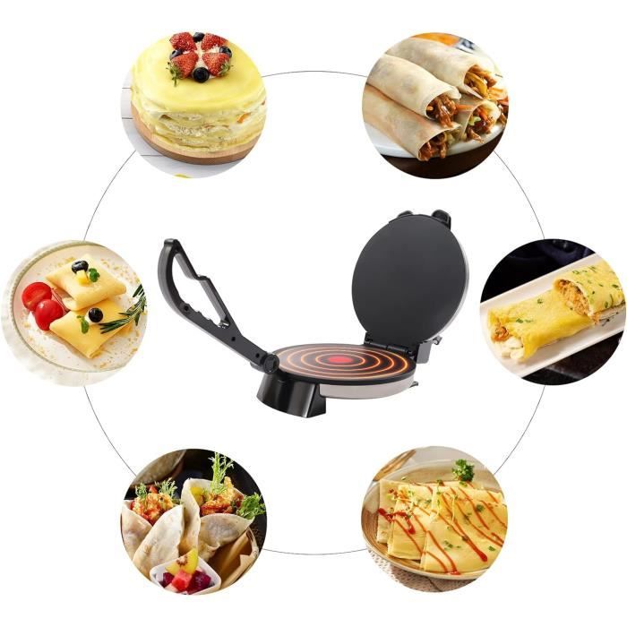 Crêpière électrique avec Poignée 25 cm de Diamètre Machine à Crêpe ...