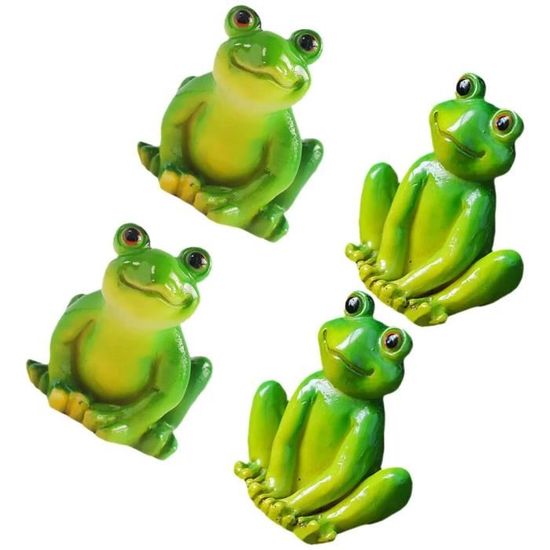 4.60x4.00x3.00cm - Vert - Mini Statue de Grenouille Miniature en Résine ...