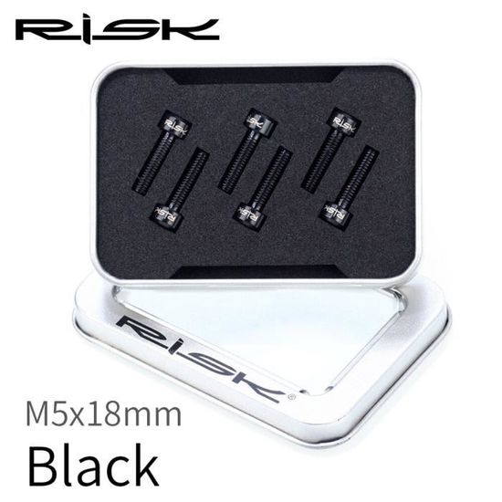 Accessoire vélo,vis de selle en titane M5 x 16-18MM,6 pièces,tige de ...