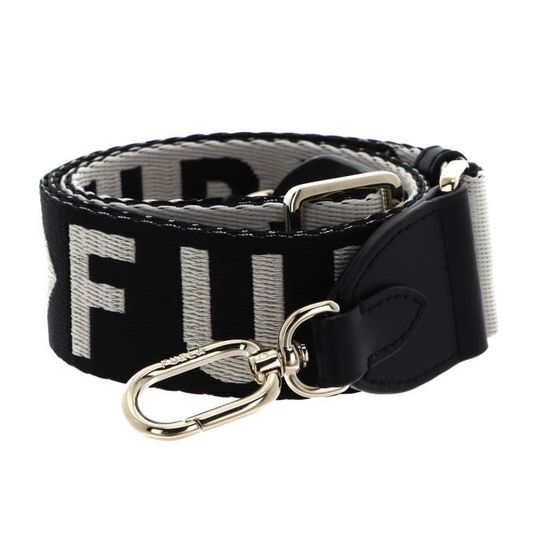 Bandoulière de sécurité FURLA Nastro Logato Fiona Shoulder Strap Nero ...