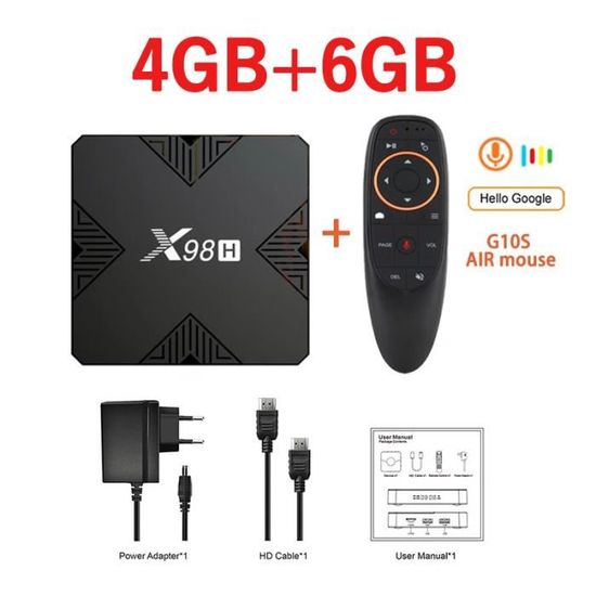 Android TV box Android 13 Smart TV Box X98H 4GB 64GB Allwinner H618 ...