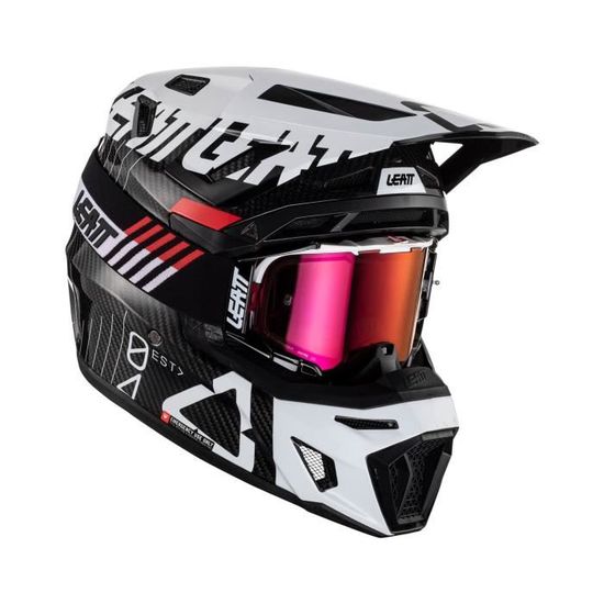 Casque de motocross léger en carbone 9,5 avec masque de moto ...