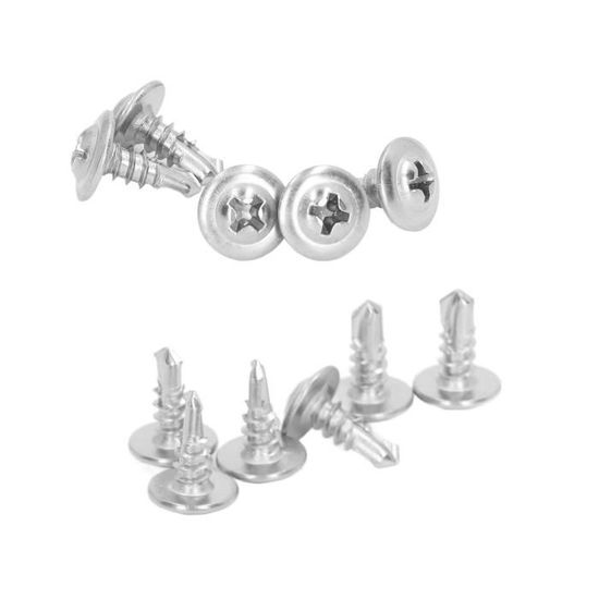 Vis autotaraudeuse en acier inoxydable 410 - VBESTLIFE - lot de 100 ...