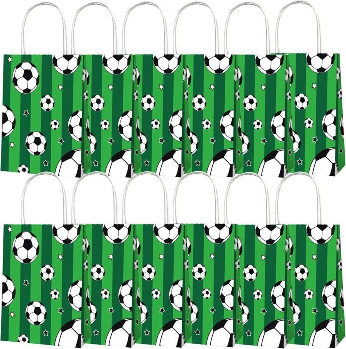 Football Sac Cadeau Enfant Sacs Faveur Garçons Football Sac Papier Fête ...