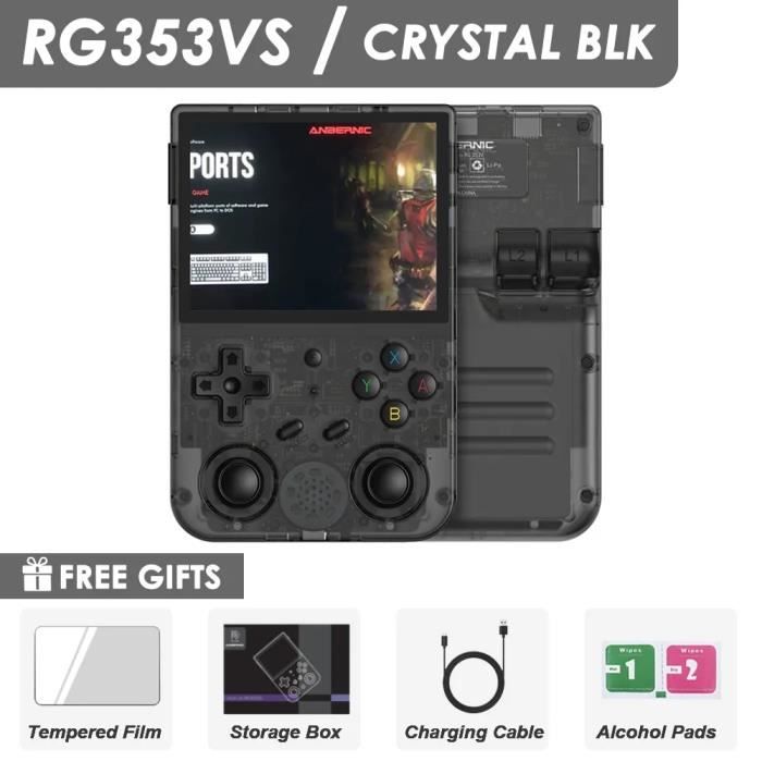 64G 10K Games - Rg353vs-cristal blk - Console de jeux vidéo rétro ...