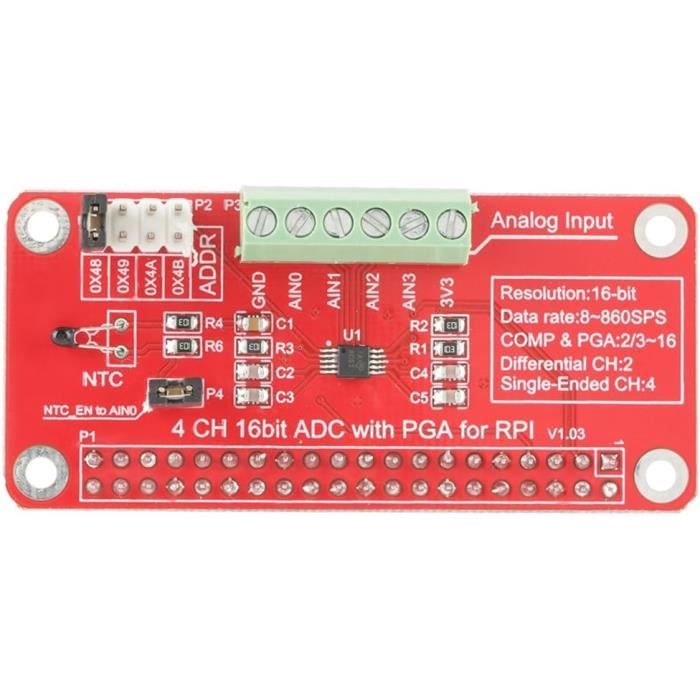 Modules Récepteurs Info Trafic Pour Gps - Hilitand Ads1115 16 Bits Adc Module Convertisseur ...