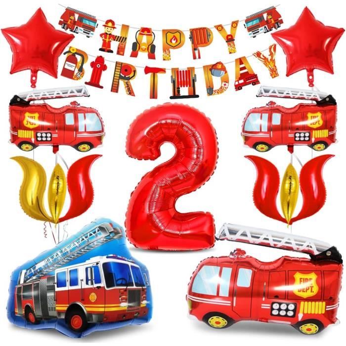 Décoration Anniversaire Pompier 2, Ballon Pompier Decoration ...