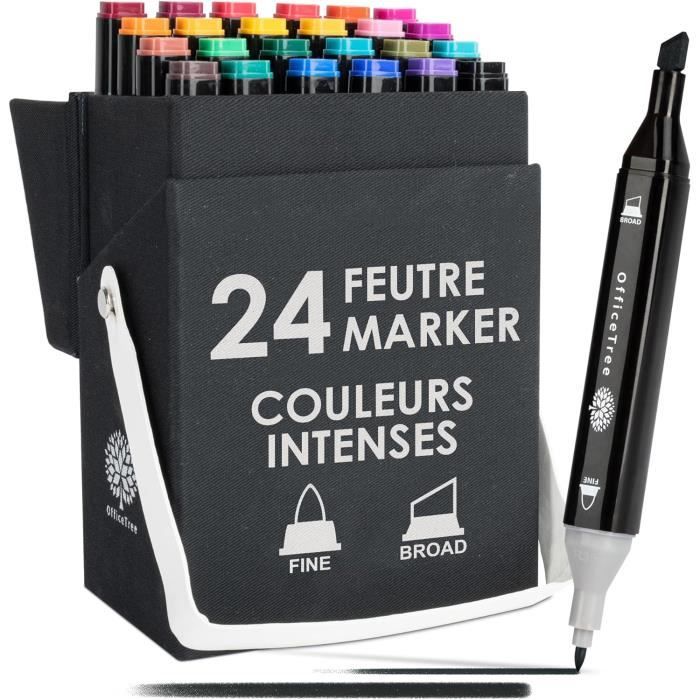 Feutre à Alcool Twinmarkers Set de 24 - Feutre Dessin Professionnel ...