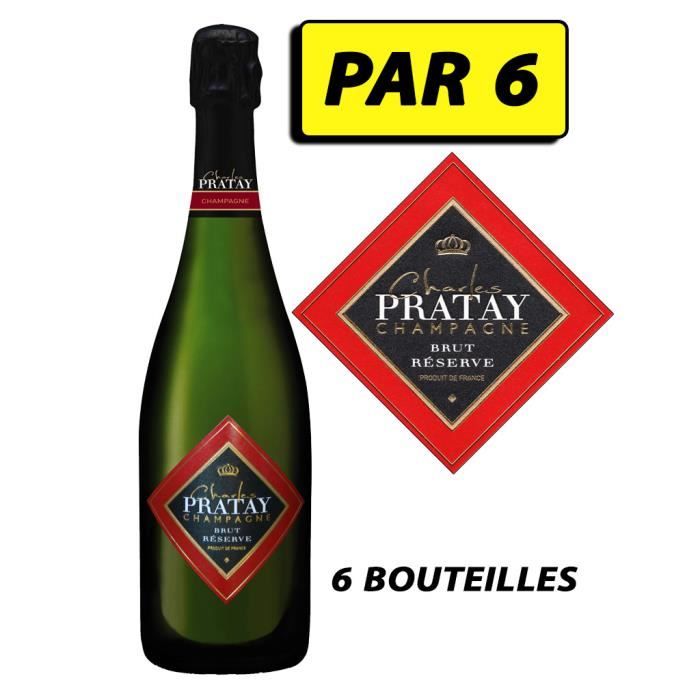 Charles Pratay Brut Réserve par 6 - La cave Cdiscount