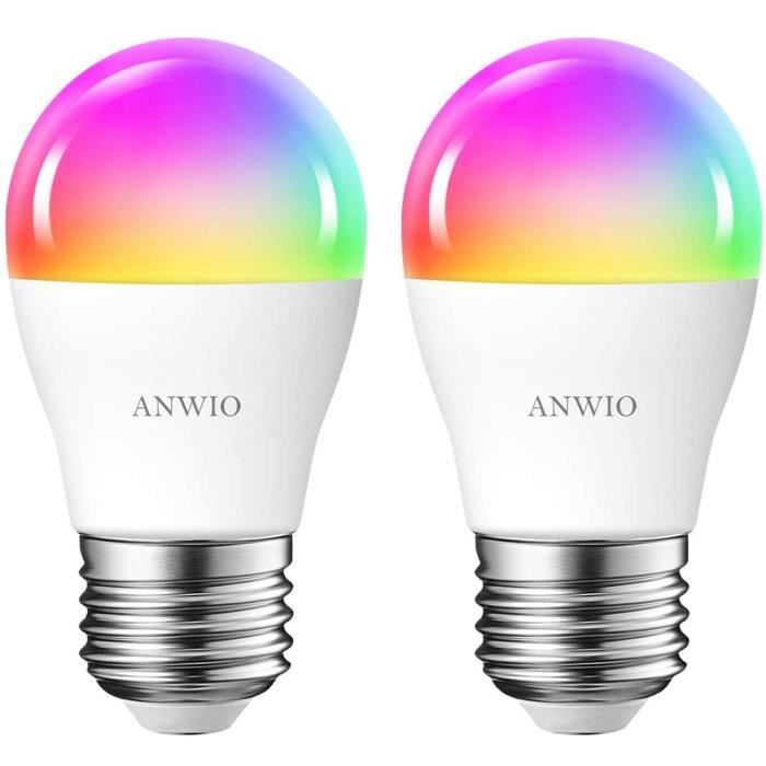 Ampoule LED WIFI et Bluetooth E27 Dimmable et Multicolore - Tuya App Et Smart Life - 470 Lm RGB ...