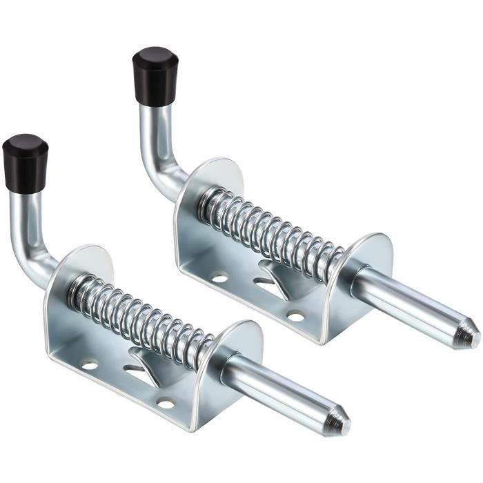 Lot de 2 verrous à ressort pour portes coulissantes - en acier ...