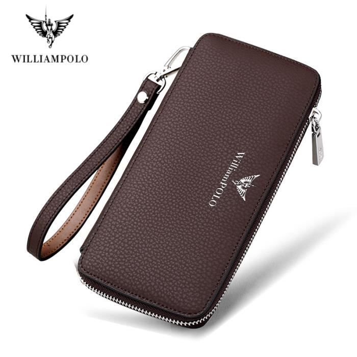 Brun - WIcomparaisons AMPOLO Portefeuille Long en Cuir group pour Homme ...