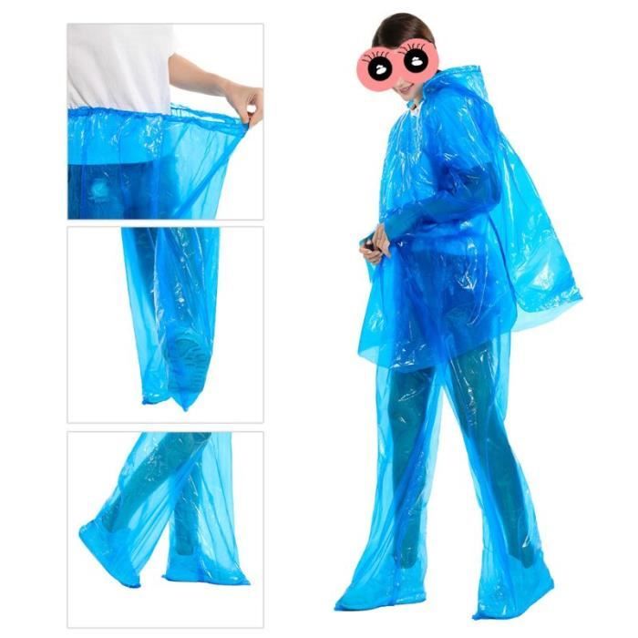 Poncho imperméable jetable, pantalon de pluie, imperméable, pour ...
